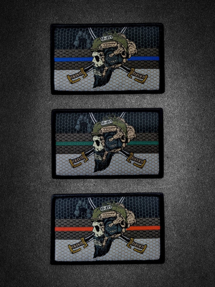 "Blackflag Thin Line Flagge" Woven Patch – German Operator